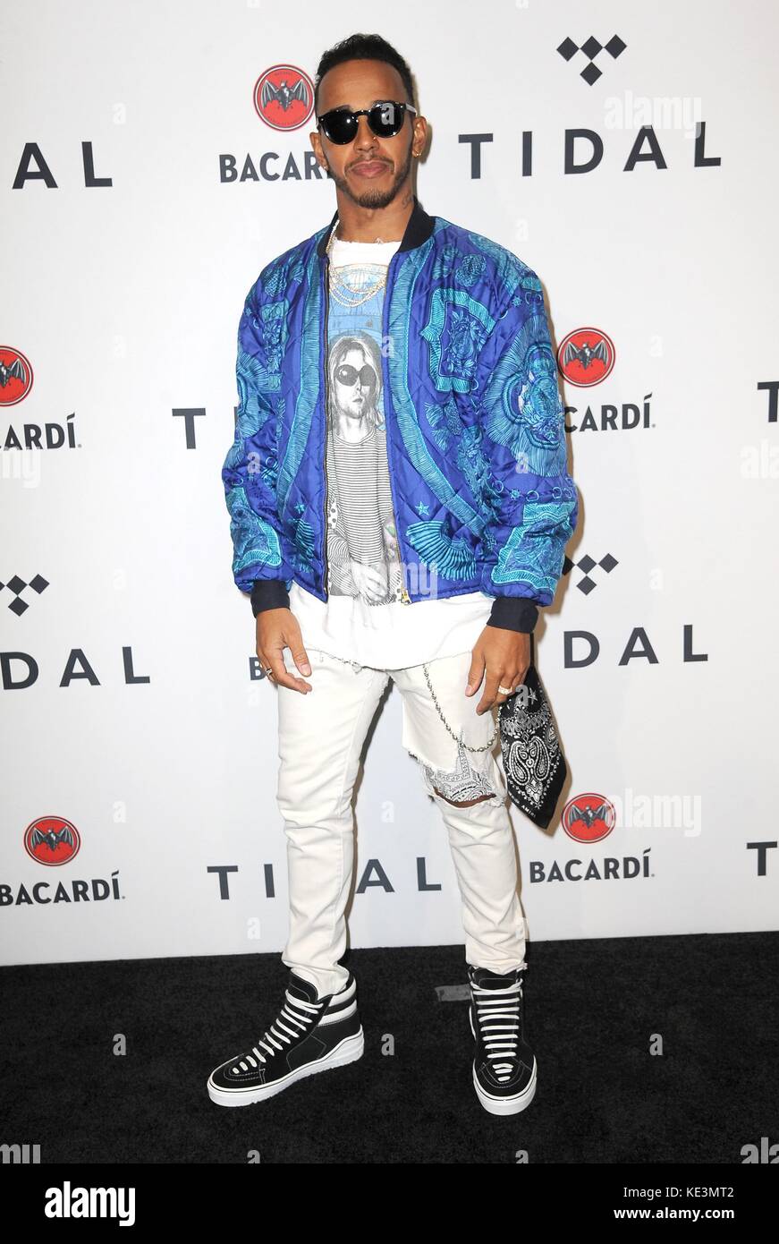 Brooklyn, NY, USA. 17th Oct, 2017. Lewis Hamilton on stage for TIDAL X ...