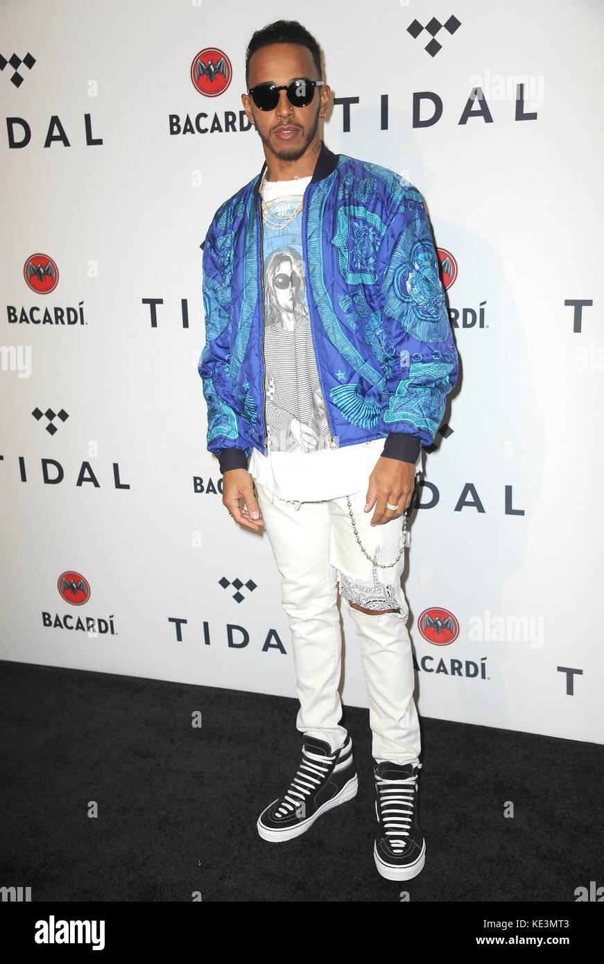 Brooklyn, NY, USA. 17th Oct, 2017. Lewis Hamilton on stage for TIDAL X ...