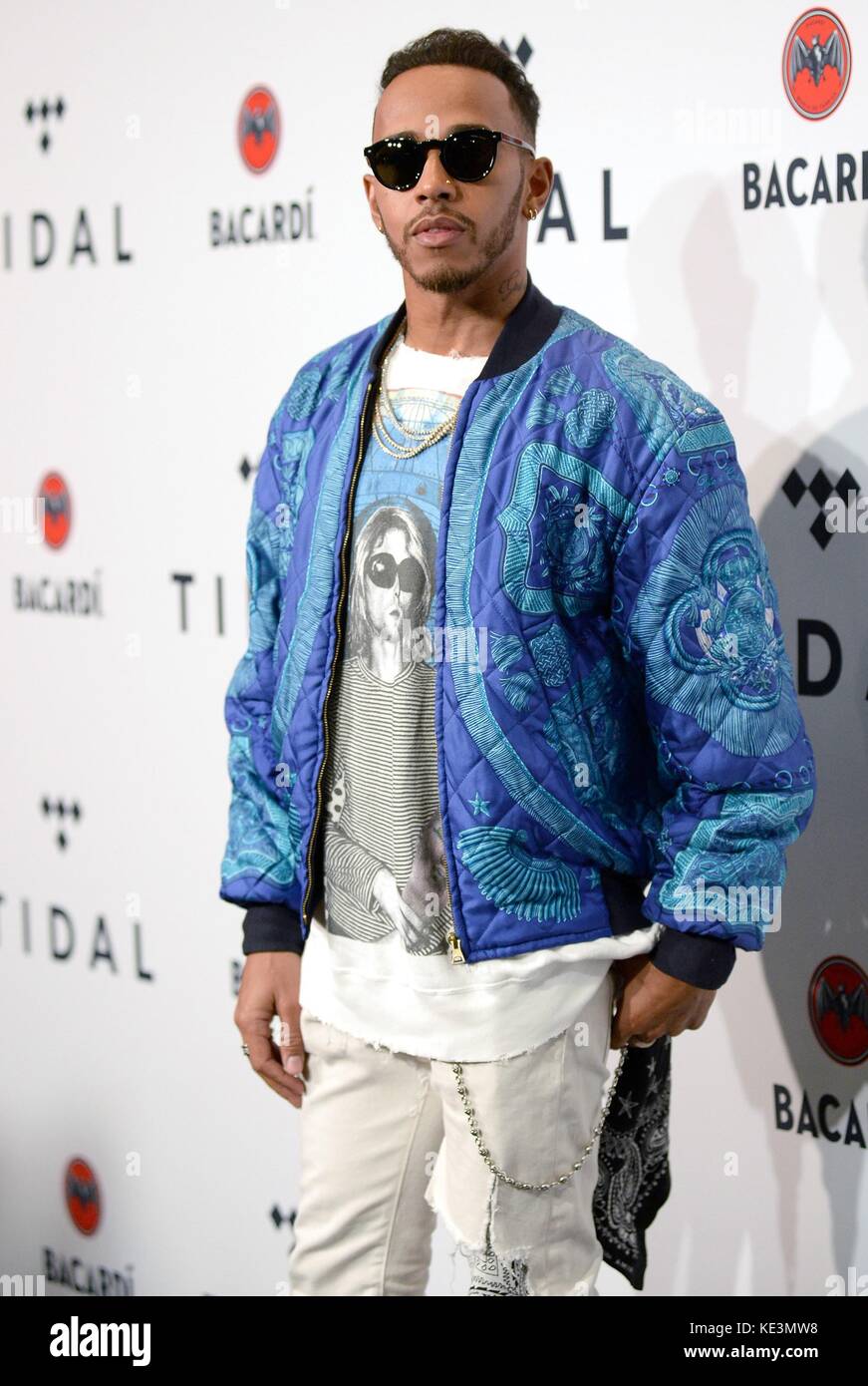 Brooklyn, NY, USA. 17th Oct, 2017. Lewis Hamilton on stage for TIDAL X ...