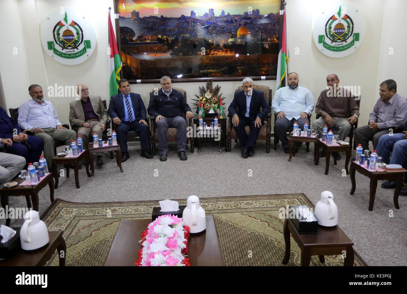 Gaza City, Gaza Strip, Palestinian Territory. 18th Oct, 2017. Hamas's ...