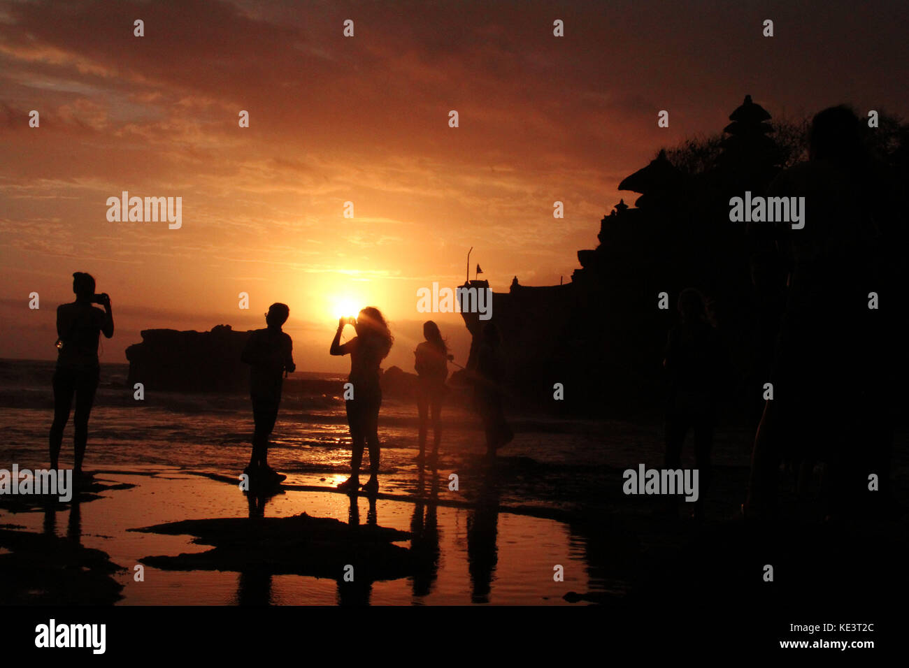 The Best Sunset in the World - Tourists enjoy the view of the sunset in ...