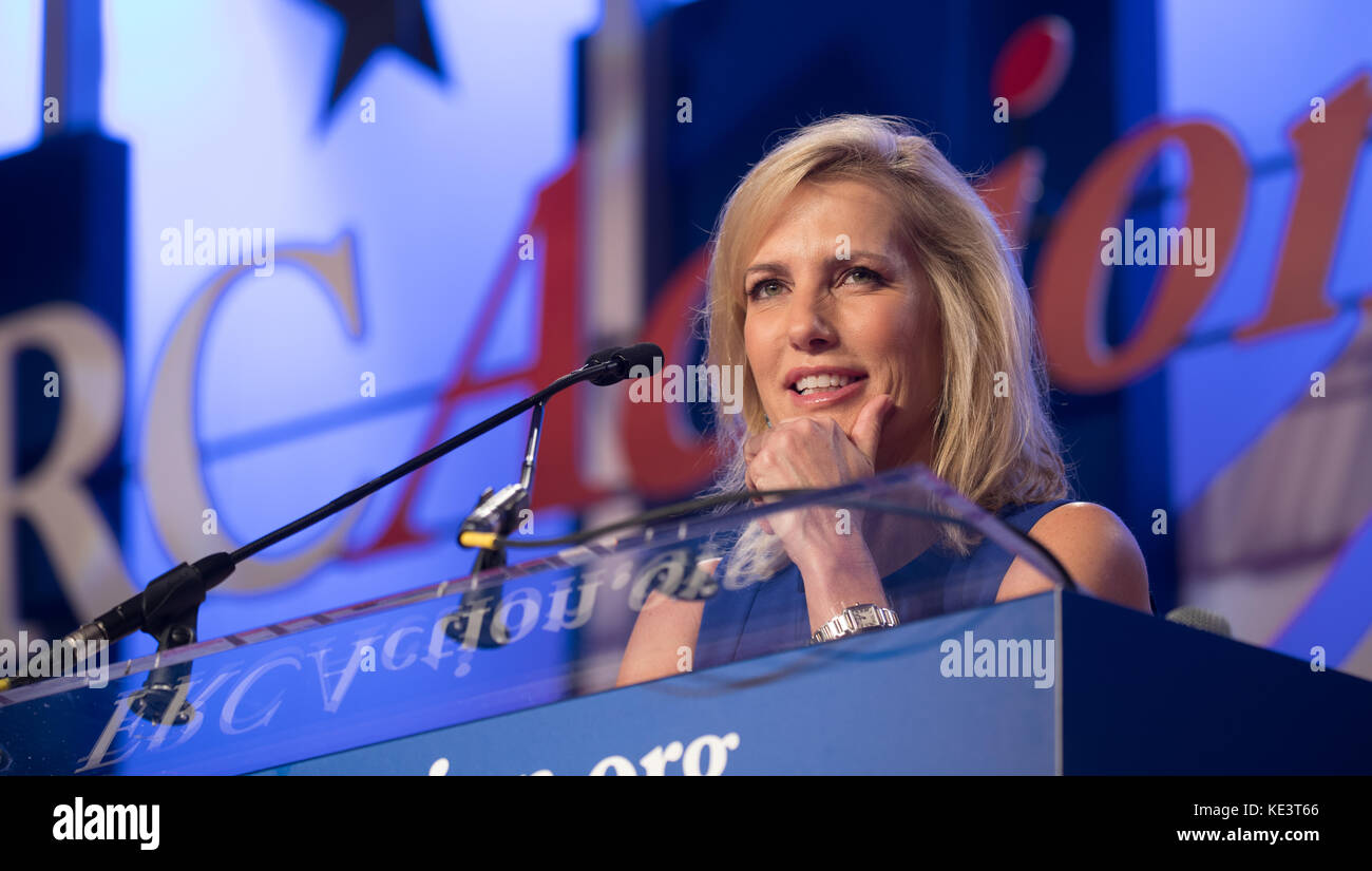 Laura Ingraham, the talk show host and conservative commentator, speaks ...