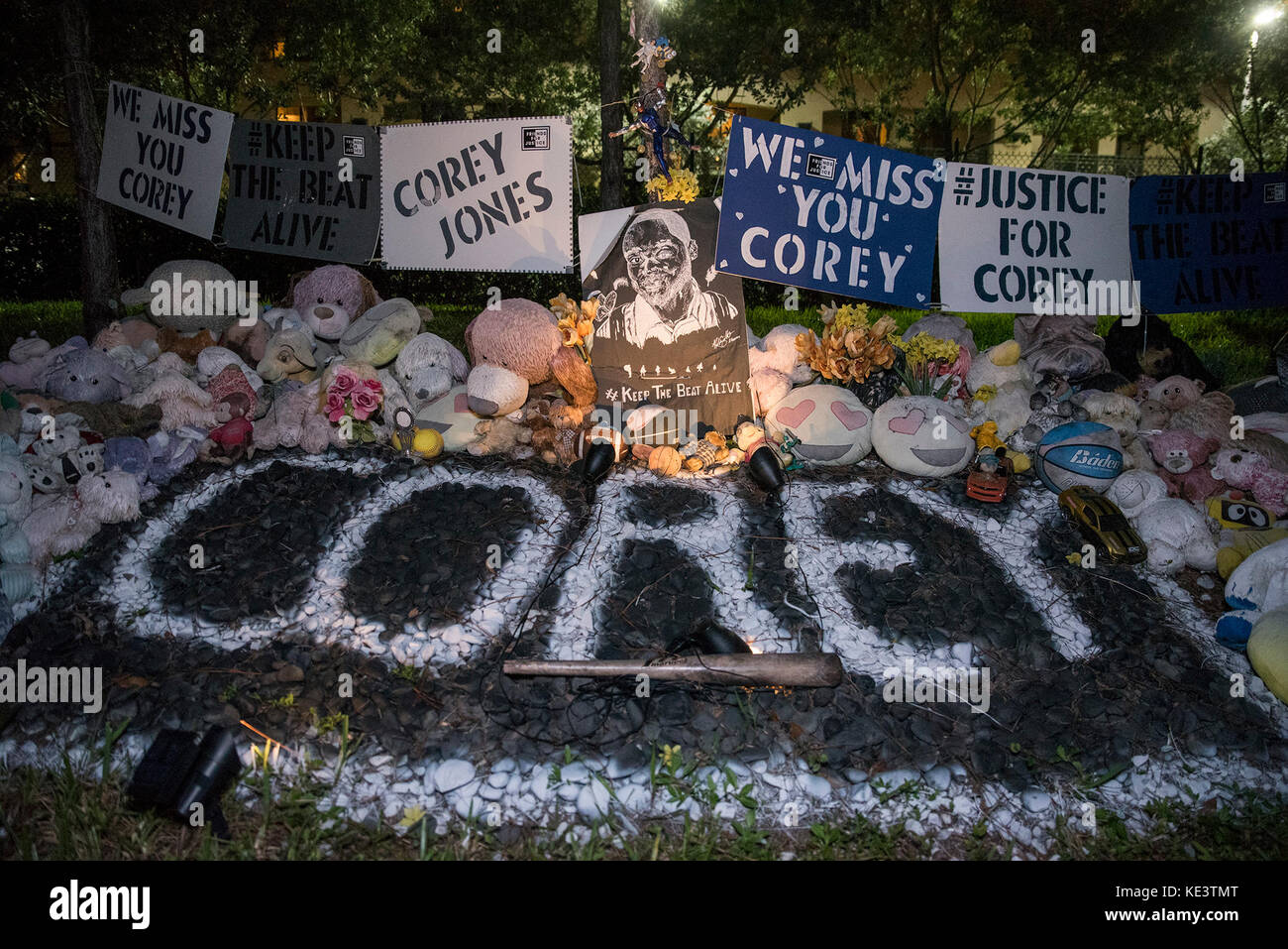 West Palm Beach, Florida, USA. 18th Oct, 2017. Pictured is the memorial ...