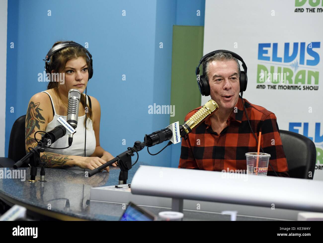 New York, NY, USA. 18th Oct, 2017. Donna Missal, Elvis Duran out and ...