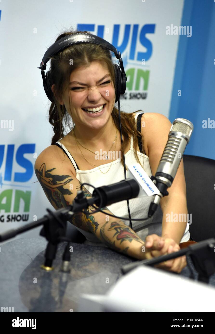 Donna missal at elvis duran and the morning show hi-res stock ...