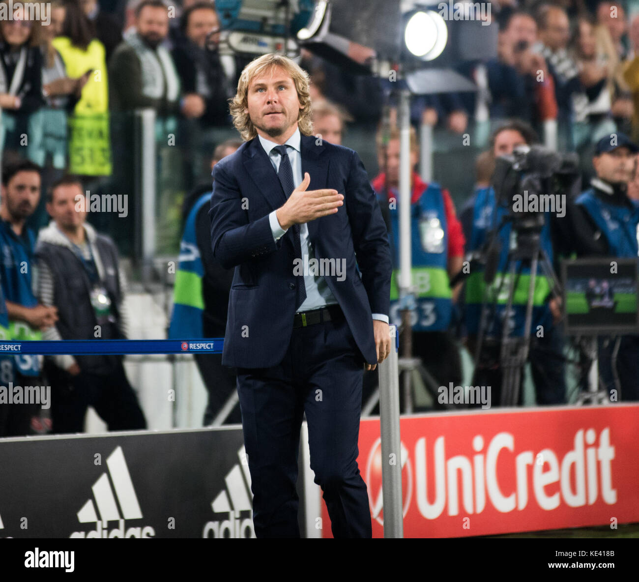 Turin, Italy. 18th Oct, 2017. Pavel Nedved (Juventus FC) during ...