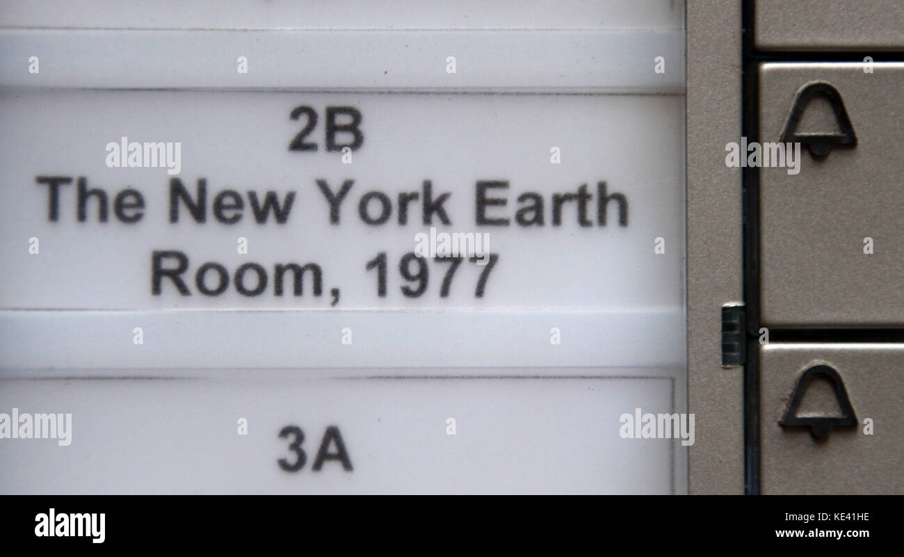 The front door of the building which houses the Earth Room exhibition ...