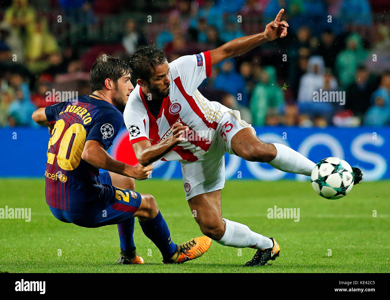 Barcelona, Spain. 18th Oct, 2017. Mehdi Carcela-Gonzalez and Sergi ...