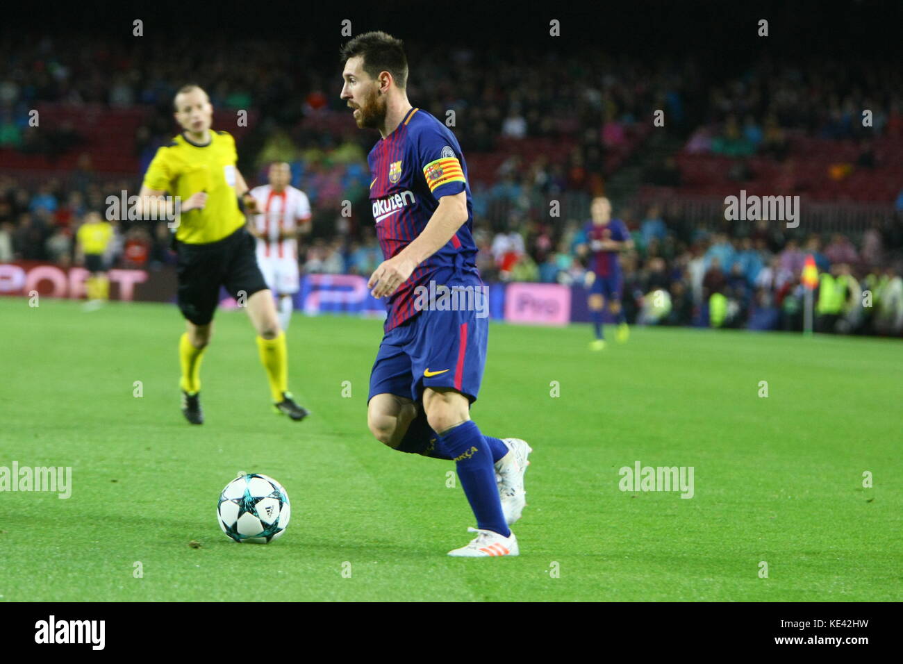 Barcelona, Spain. 18th Oct, 2017. Leo Messi during the match between FC ...