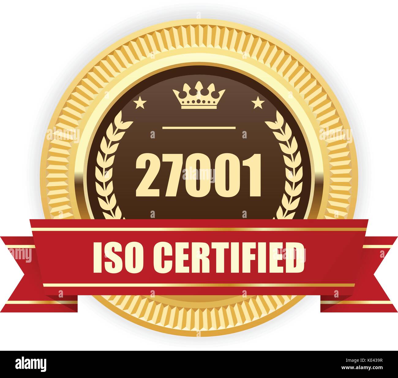 ISO 27001 certified medal - Information security management Stock ...