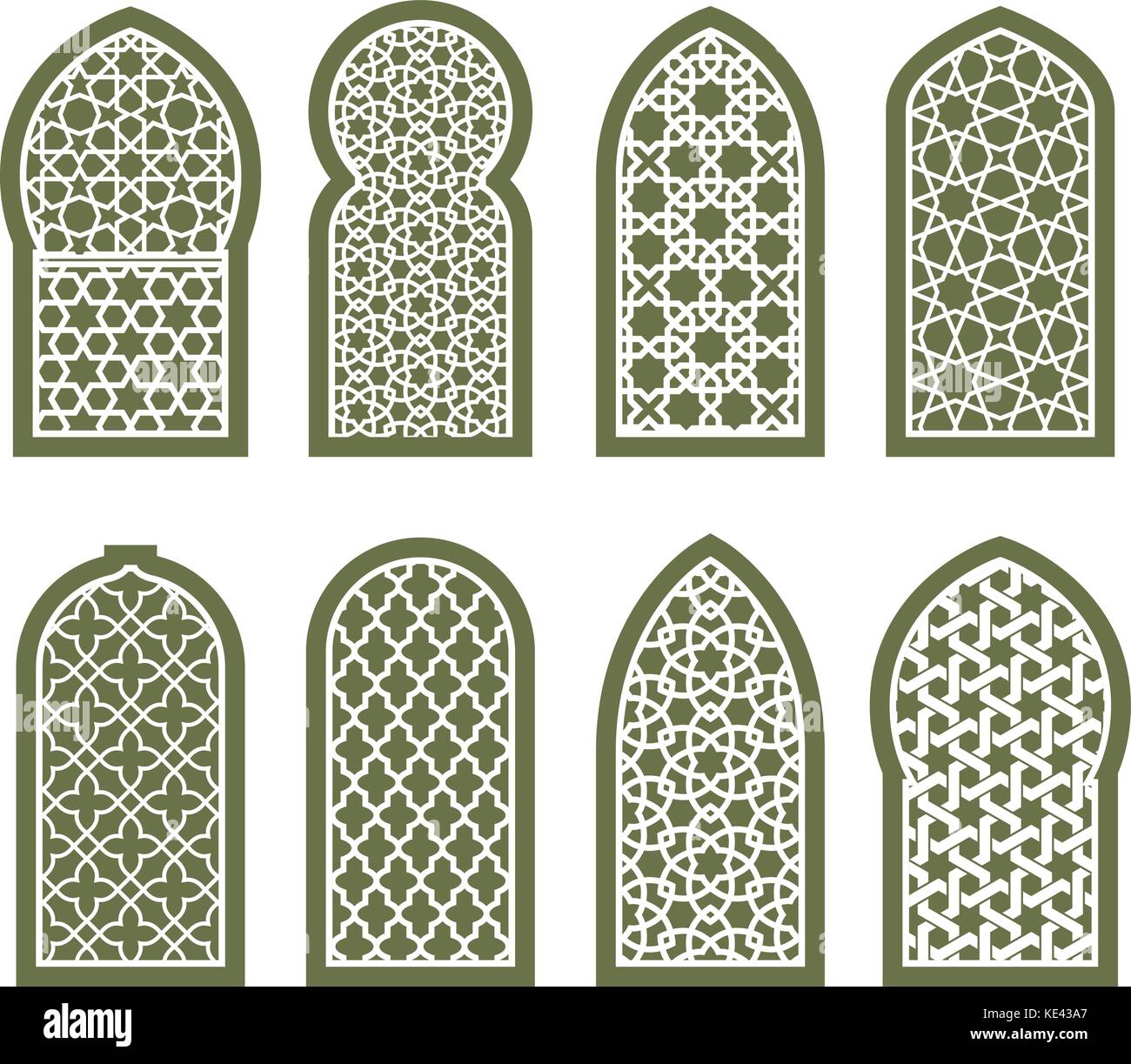 Figured arabian window ornament - grating arabesque pattern Stock ...