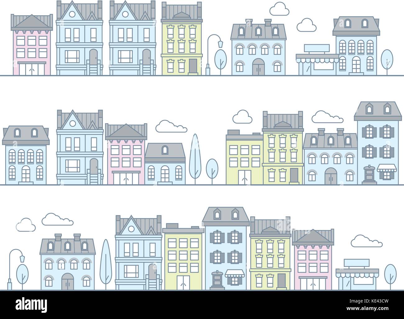 European houses Stock Vector Images - Alamy