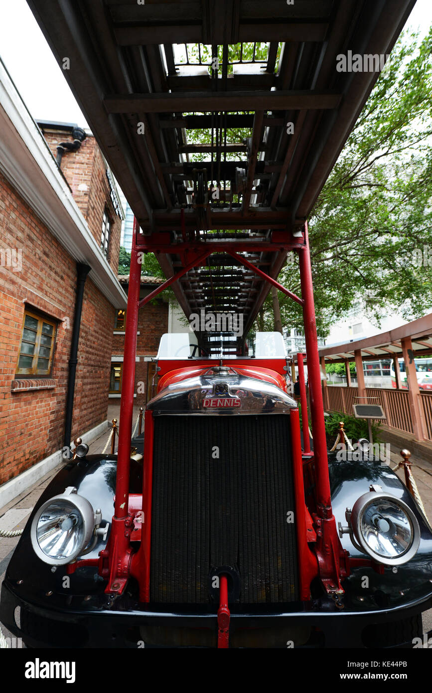 An old Dennis fire engine in Hong Kong Stock Photo - Alamy