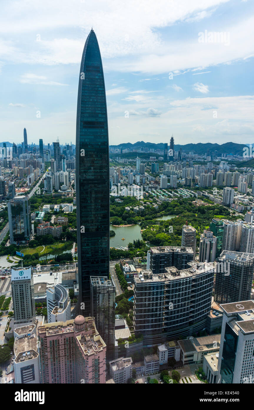 KK100 skyscraper in Shenzhen, Guangdong Province, China Stock Photo - Alamy