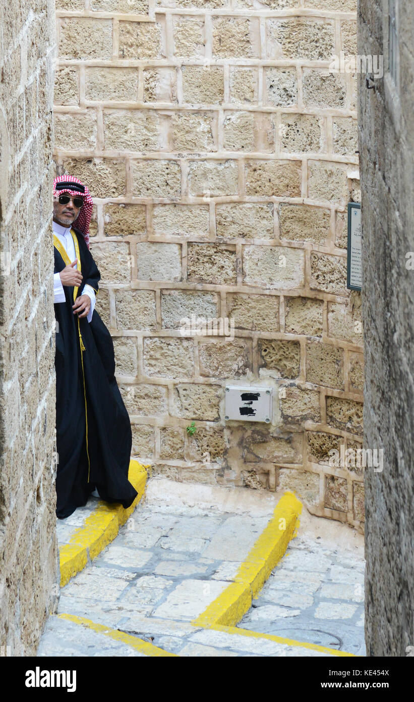 An Arab man visiting Jaffa Stock Photo - Alamy