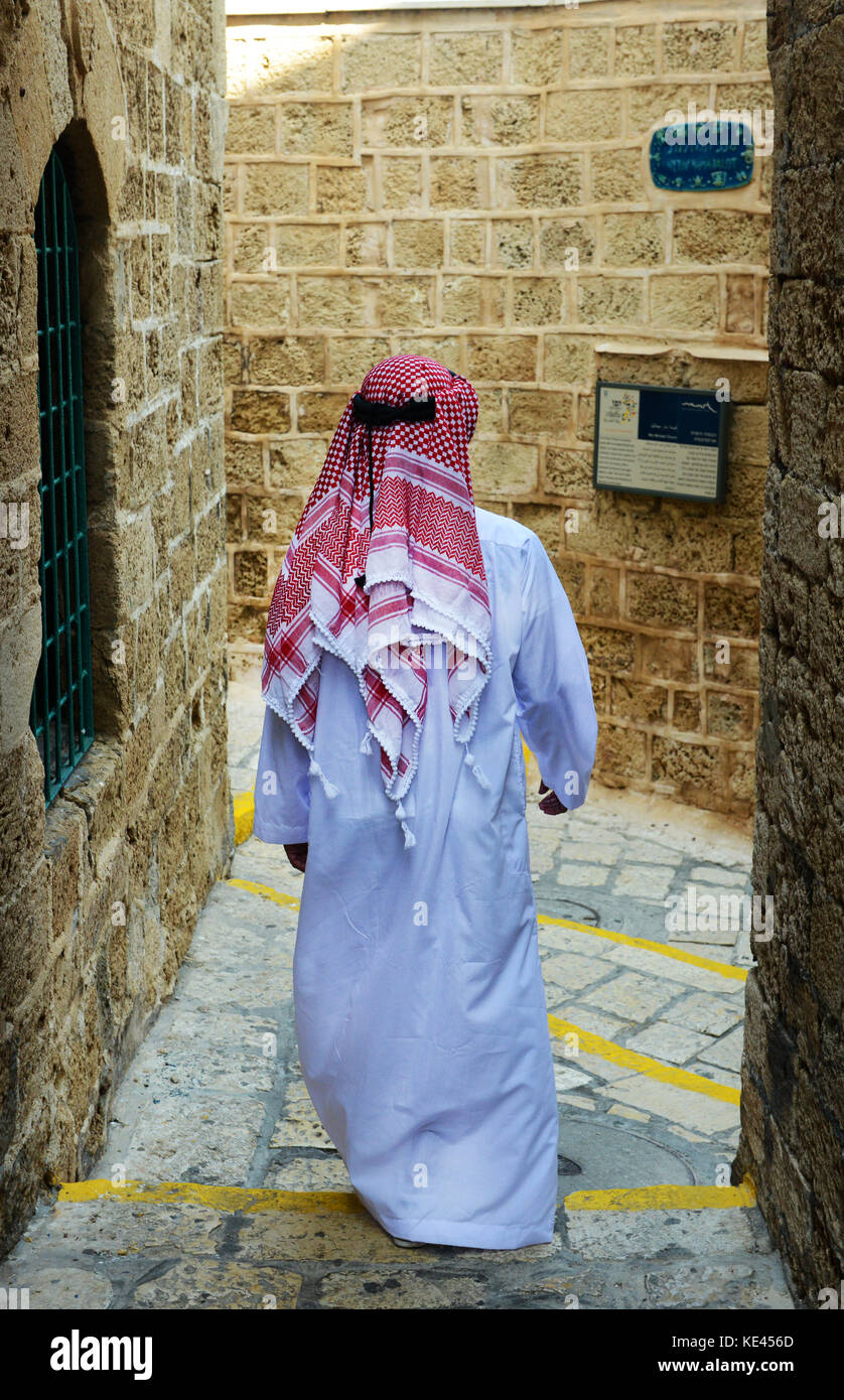 An Arab man visiting Jaffa Stock Photo - Alamy