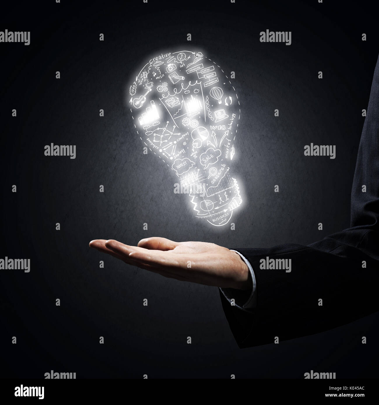 Bright idea for success achieving Stock Photo - Alamy