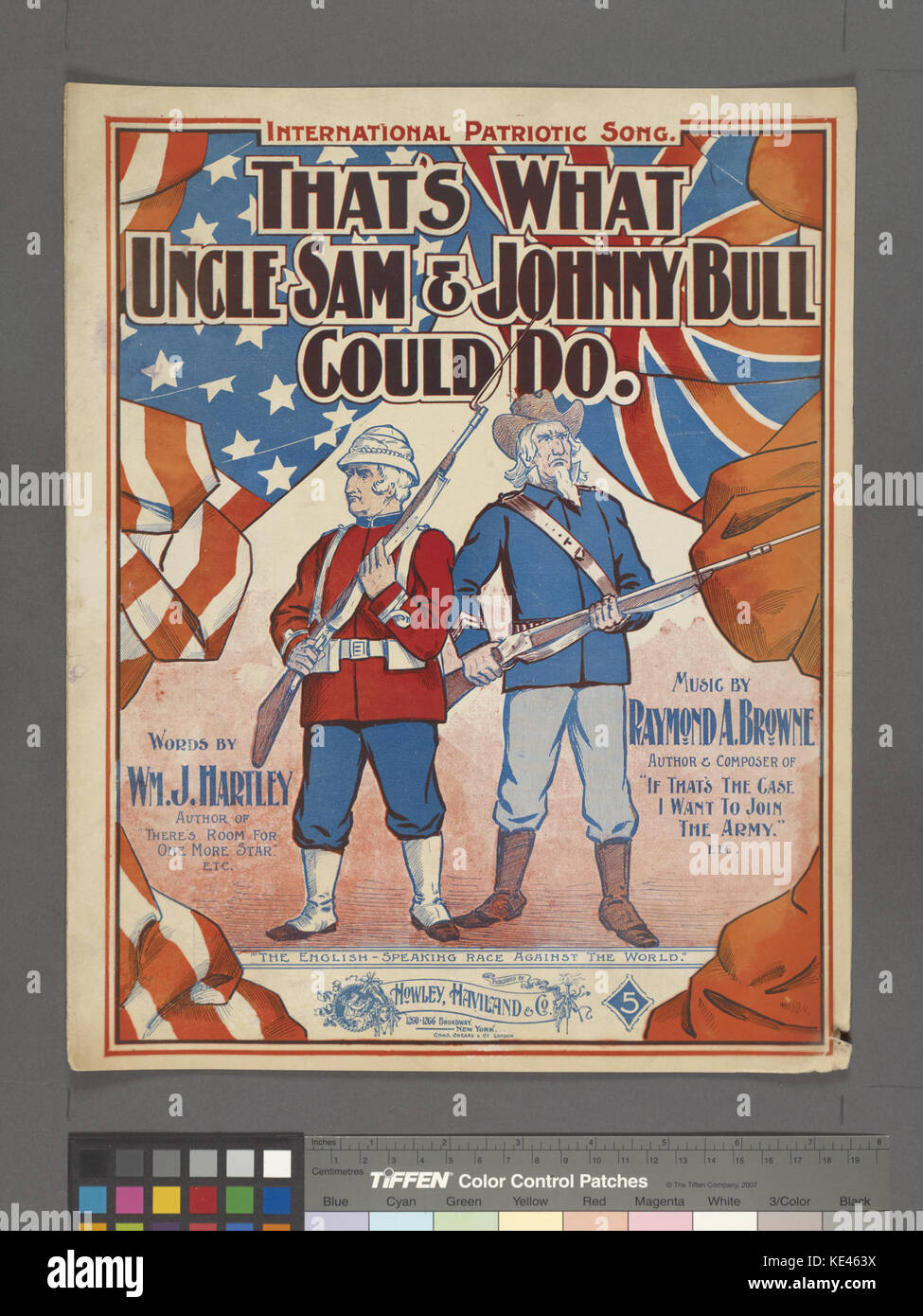 This illustration portrays Uncle Sam and Johnny Bull, traditional ...