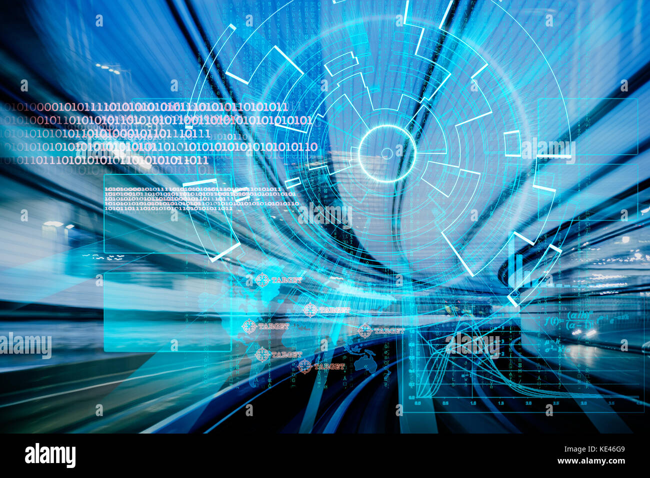 futuristic cyber laser target on a speed concept Stock Photo - Alamy
