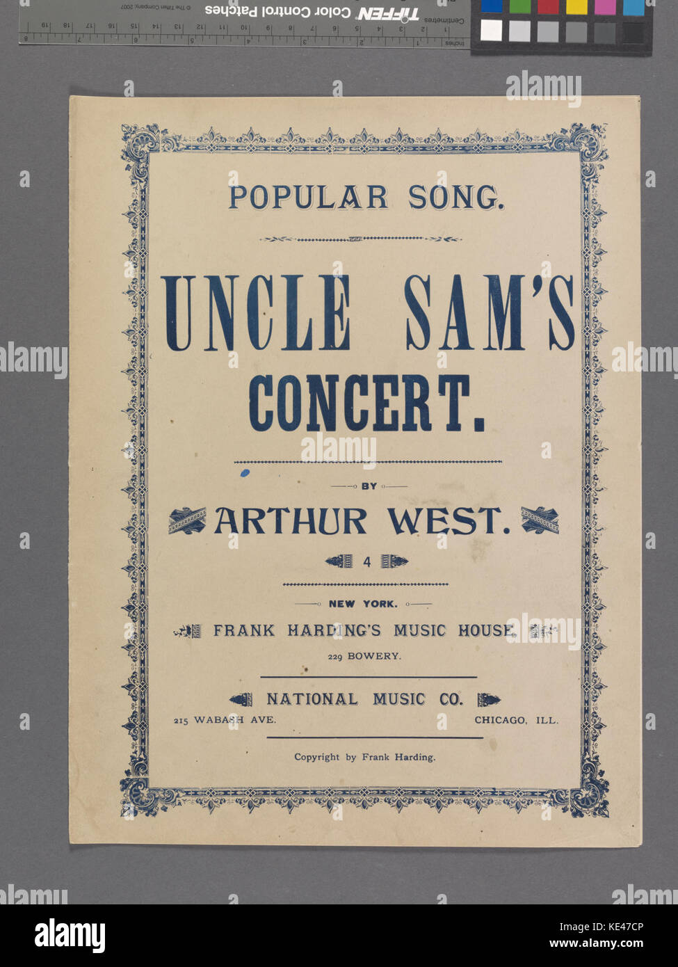 Uncle Sam's concert (NYPL Hades 449075 1157628 Stock Photo - Alamy