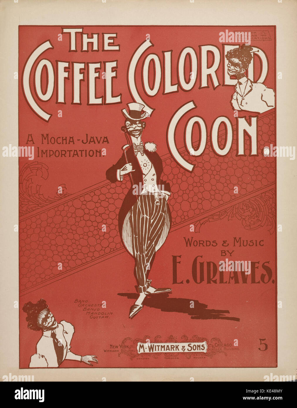 The coffee colored coon (NYPL Hades 608818 1256128 Stock Photo - Alamy