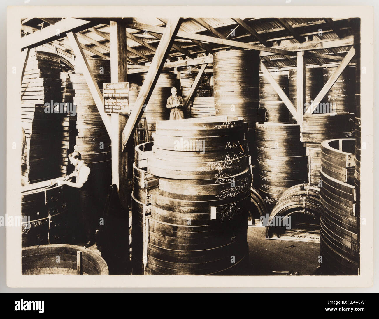 A historical series of images depicting factories around 1921, offering ...