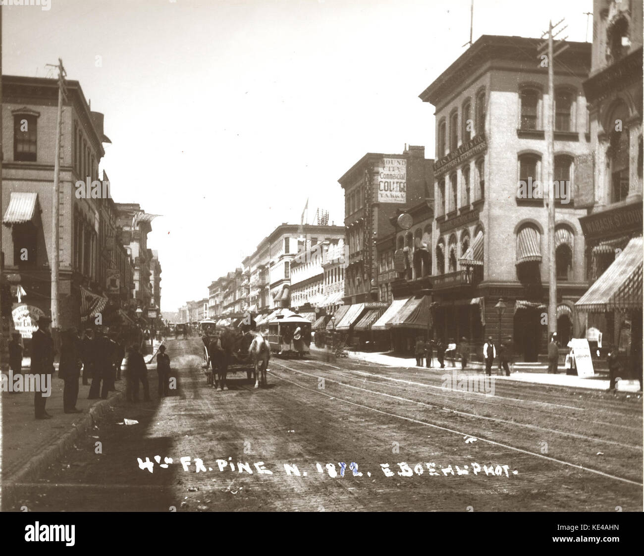 Showcasing early 20th century architecture and streetscape in the city ...