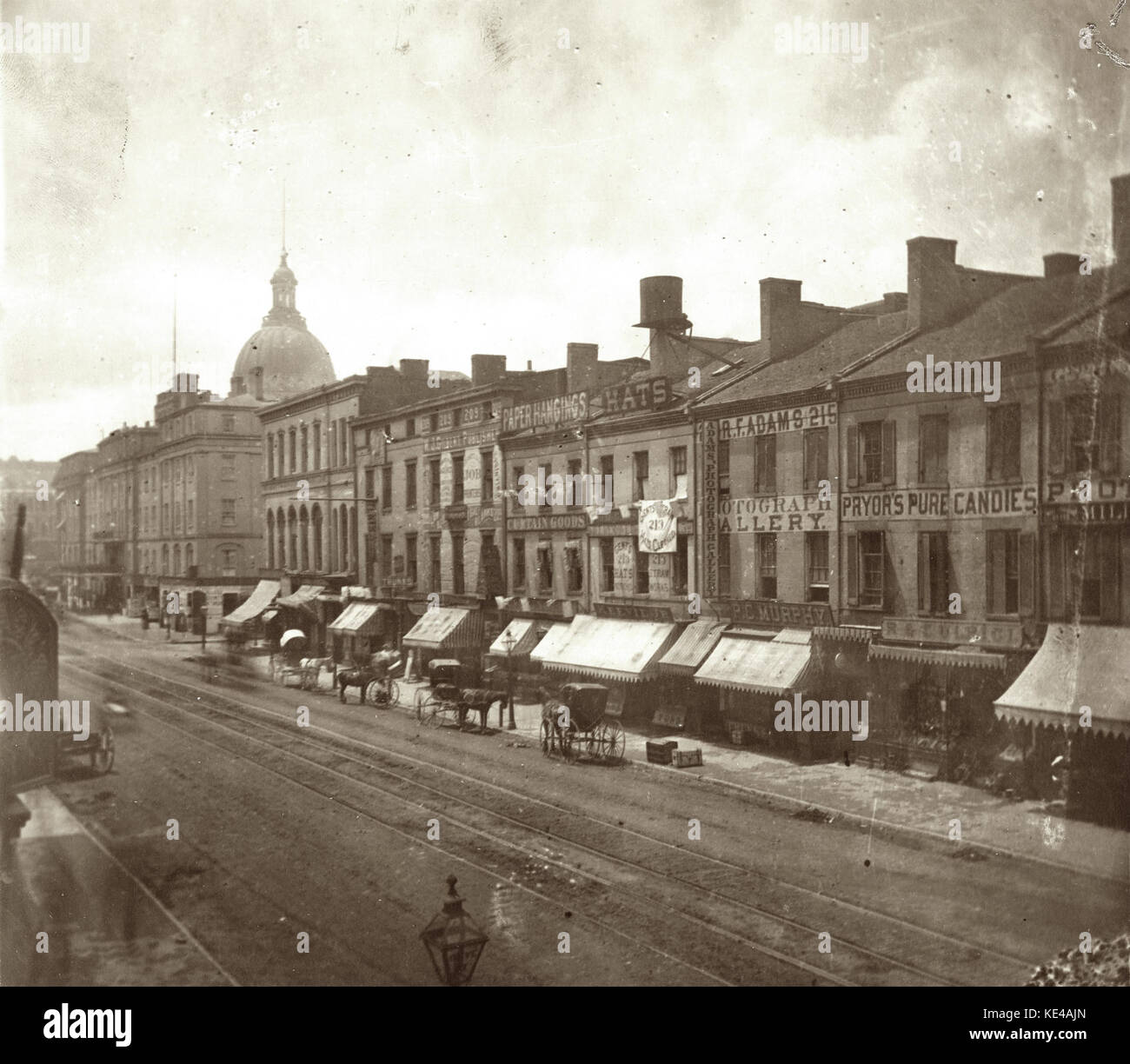View of the west side of Fourth Street looking south from Olive Street ...