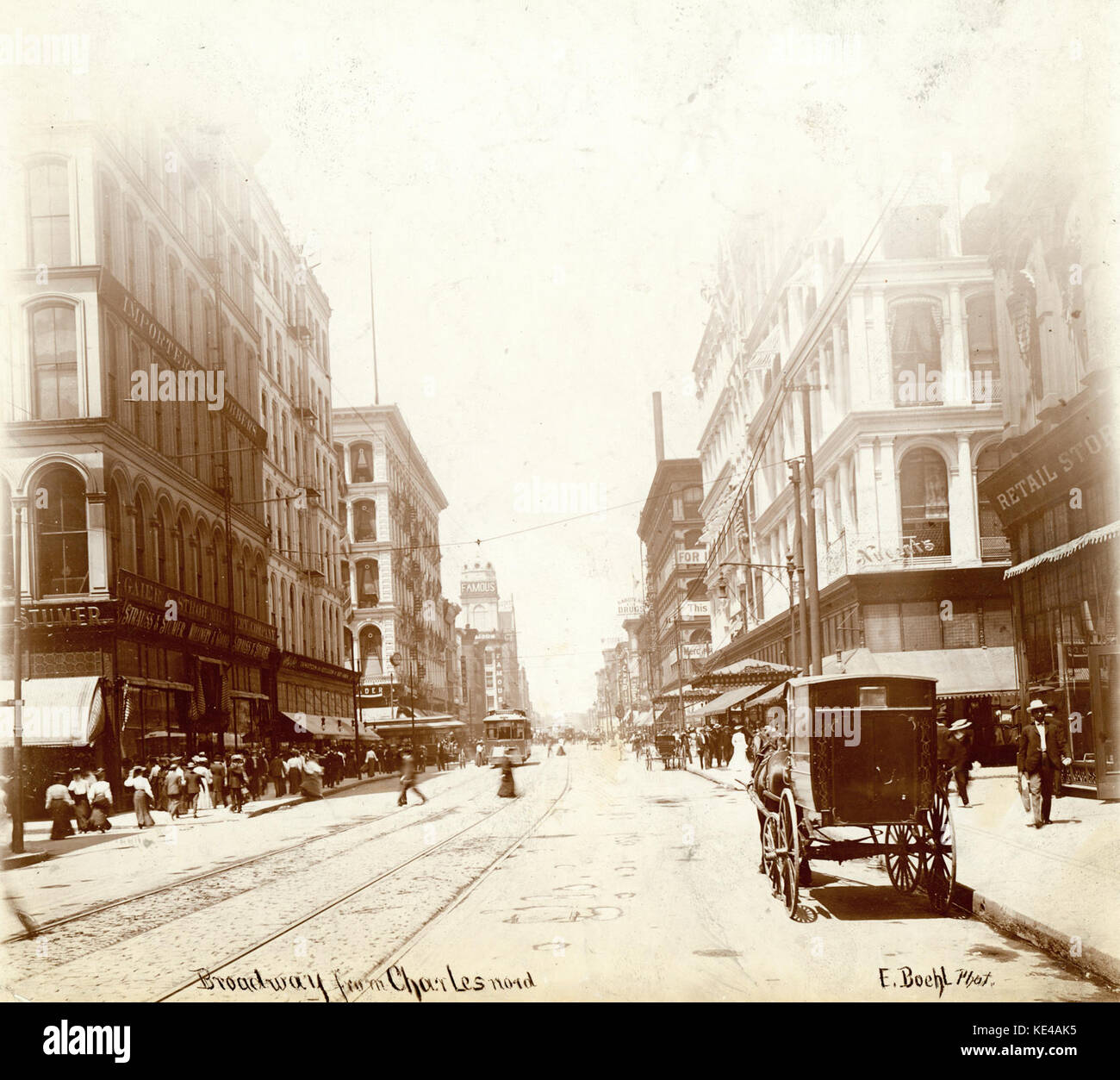 View of Broadway looking north from St. Charles Street Stock Photo - Alamy