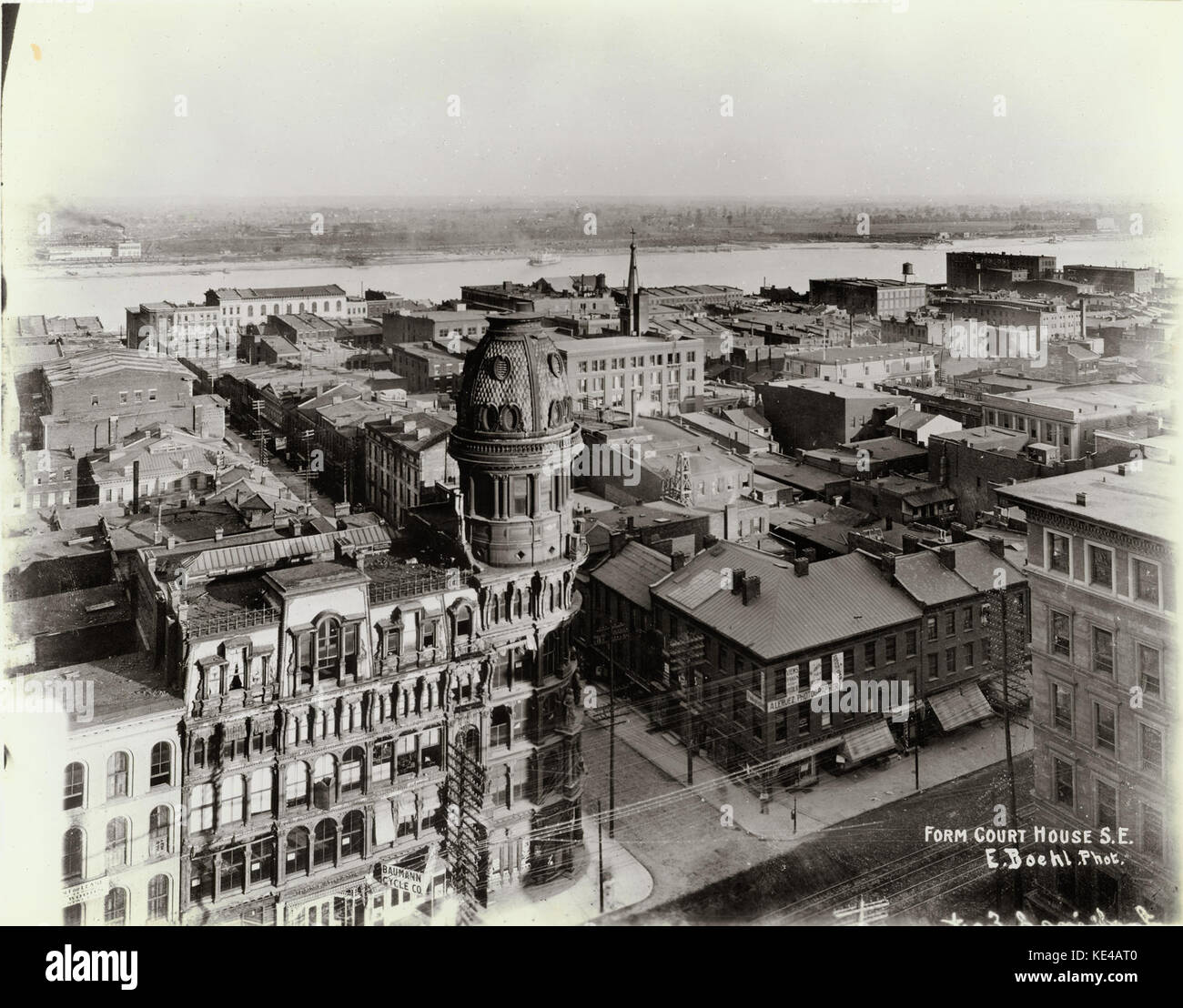View looking southeast from dome of St. Louis Courthouse. Shows McLean ...