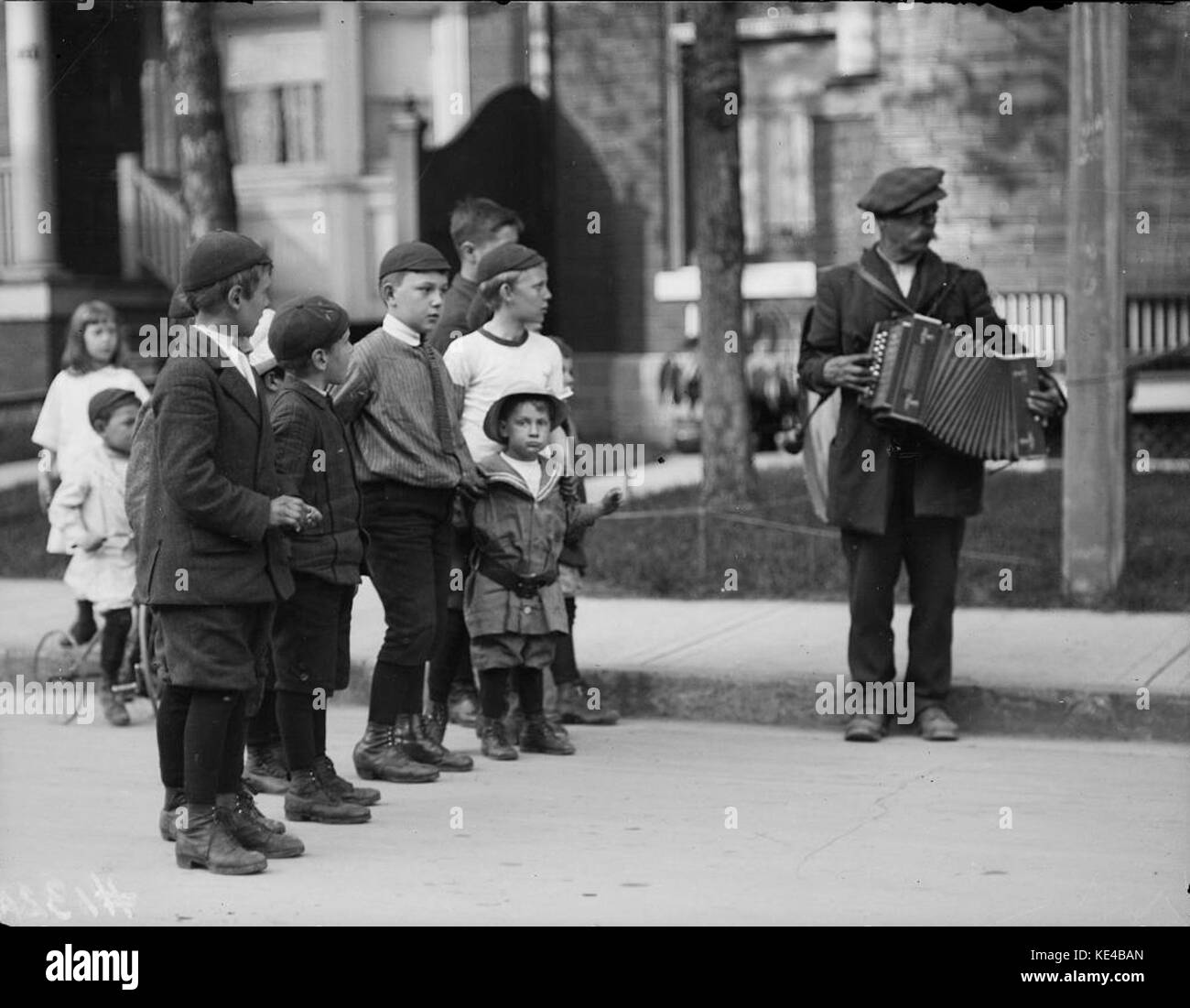 Concertina player on Major Street in Toronto Stock Photo - Alamy
