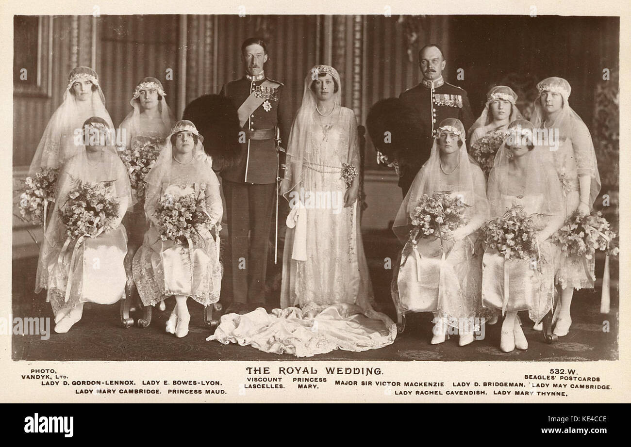 Wedding of Princess Mary and Viscount Lascelles 1922 Stock Photo - Alamy