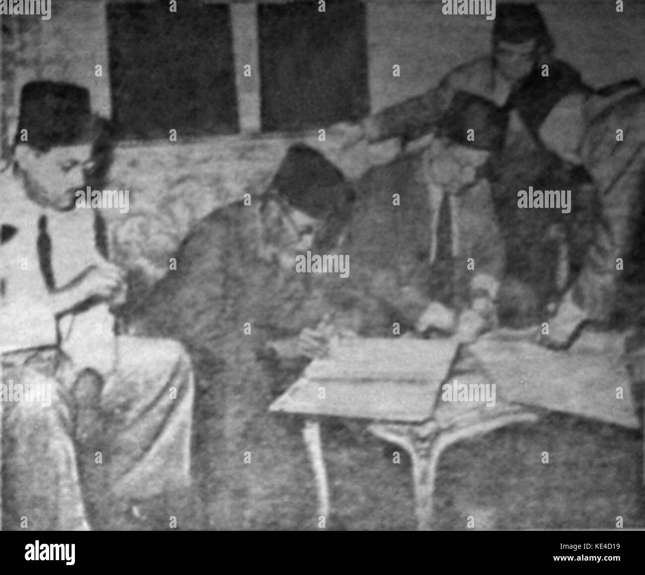 This photograph captures the moment of the signing of the Friendship ...