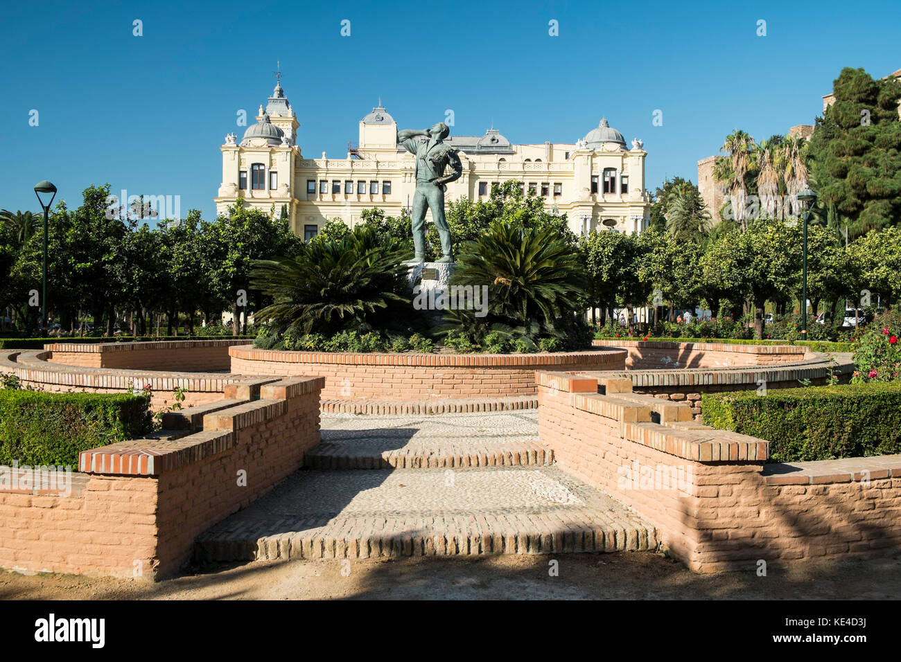 Jardines de Pedro Luis Alonso and the Town Hall. Málaga, Andalusia ...