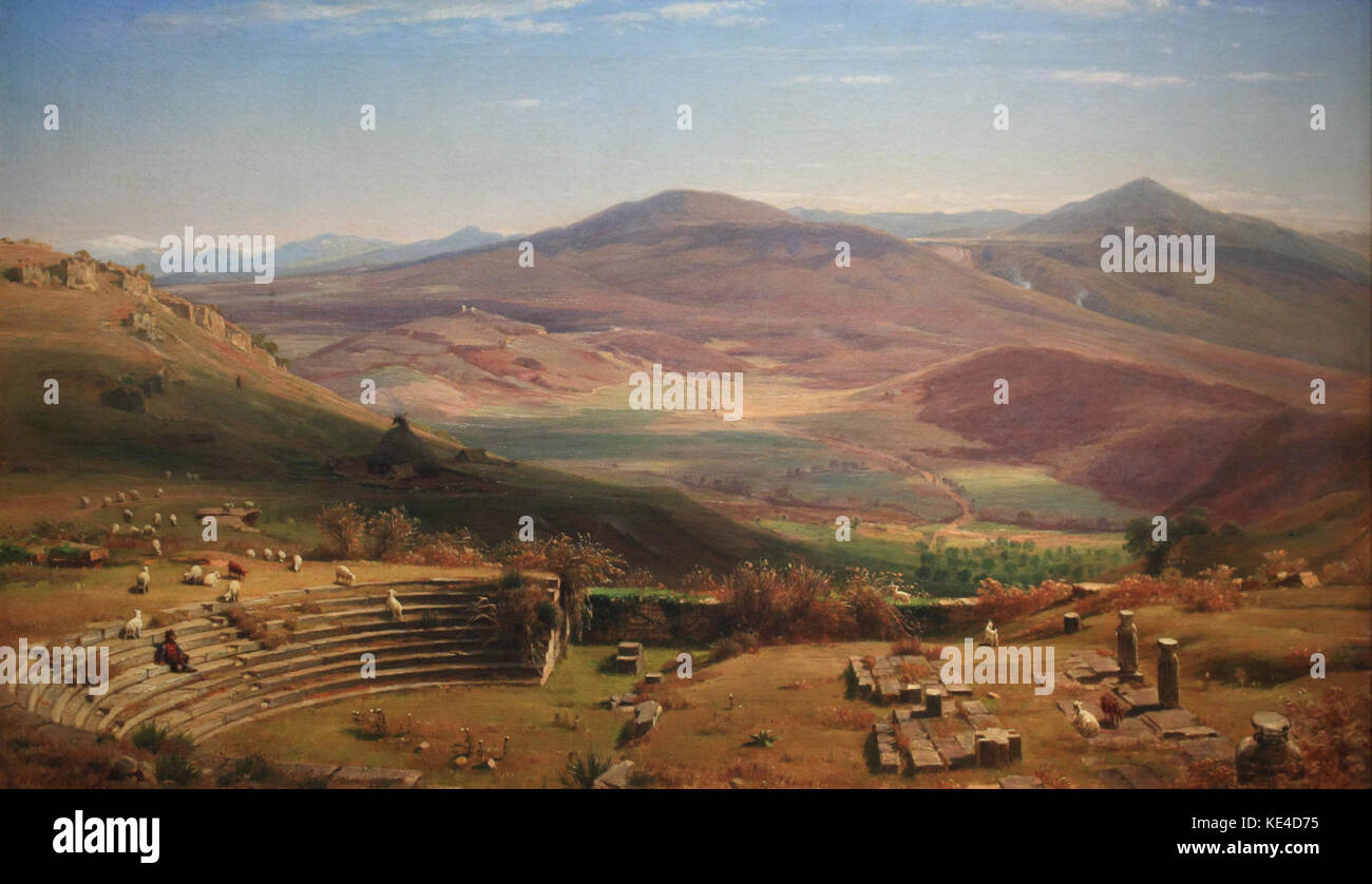 The Amphitheatre of Tusculum and Albano Mountains, Rome Stock Photo - Alamy