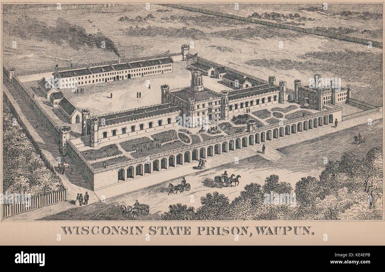 Waupun State Prison 1895 Stock Photo - Alamy