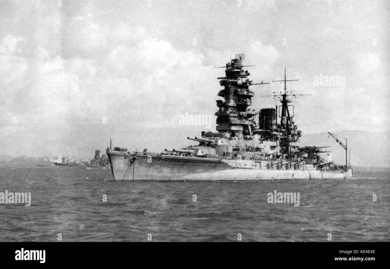 Japanese Battleship Nagato 1944 Stock Photo - Alamy