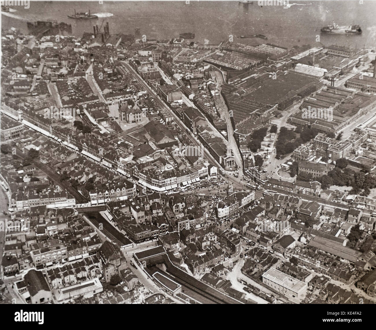 Woolwich, aerial view 1921 Stock Photo - Alamy