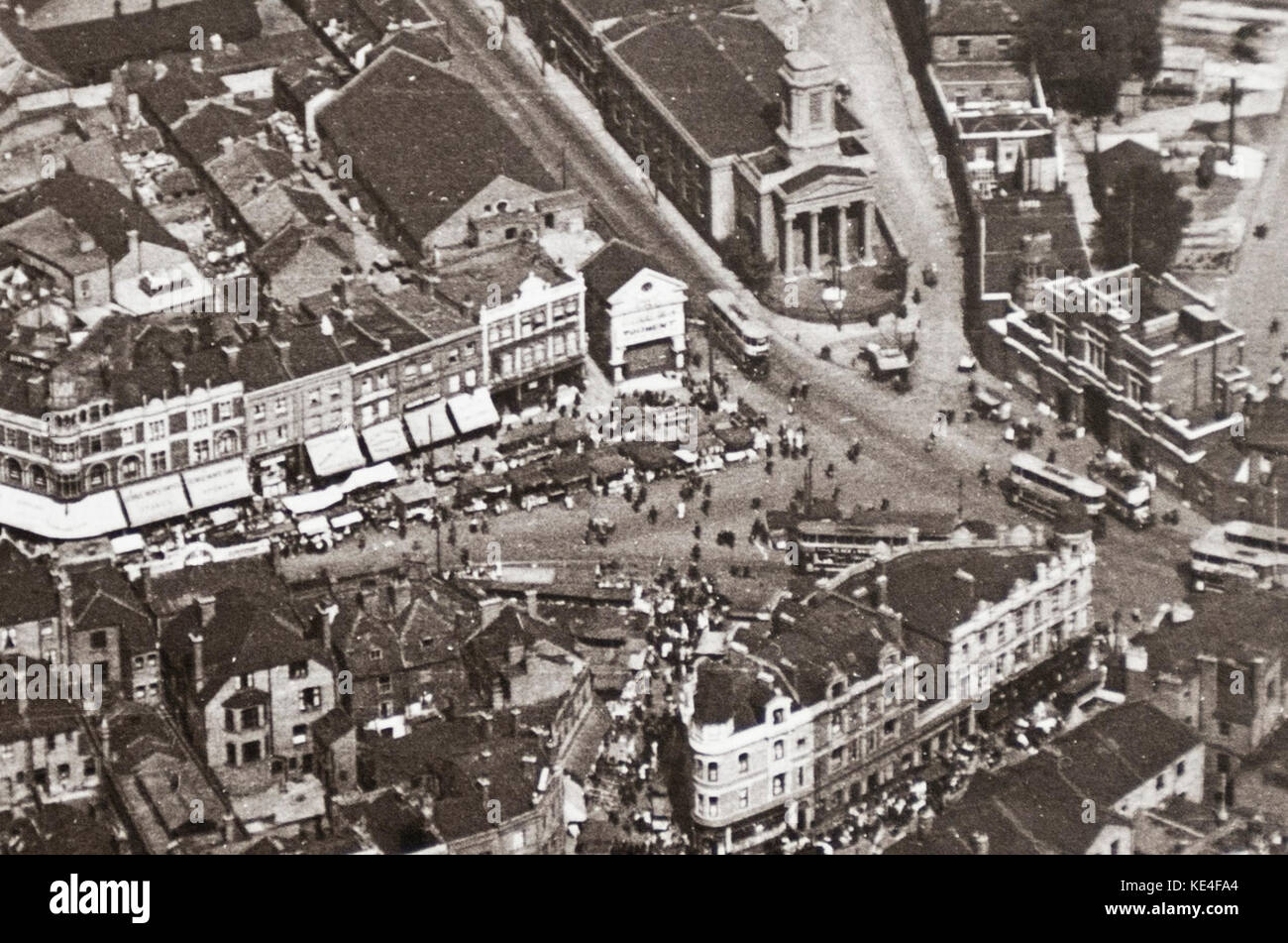An aerial view of Beresford Square in Woolwich, captured in 1921 ...