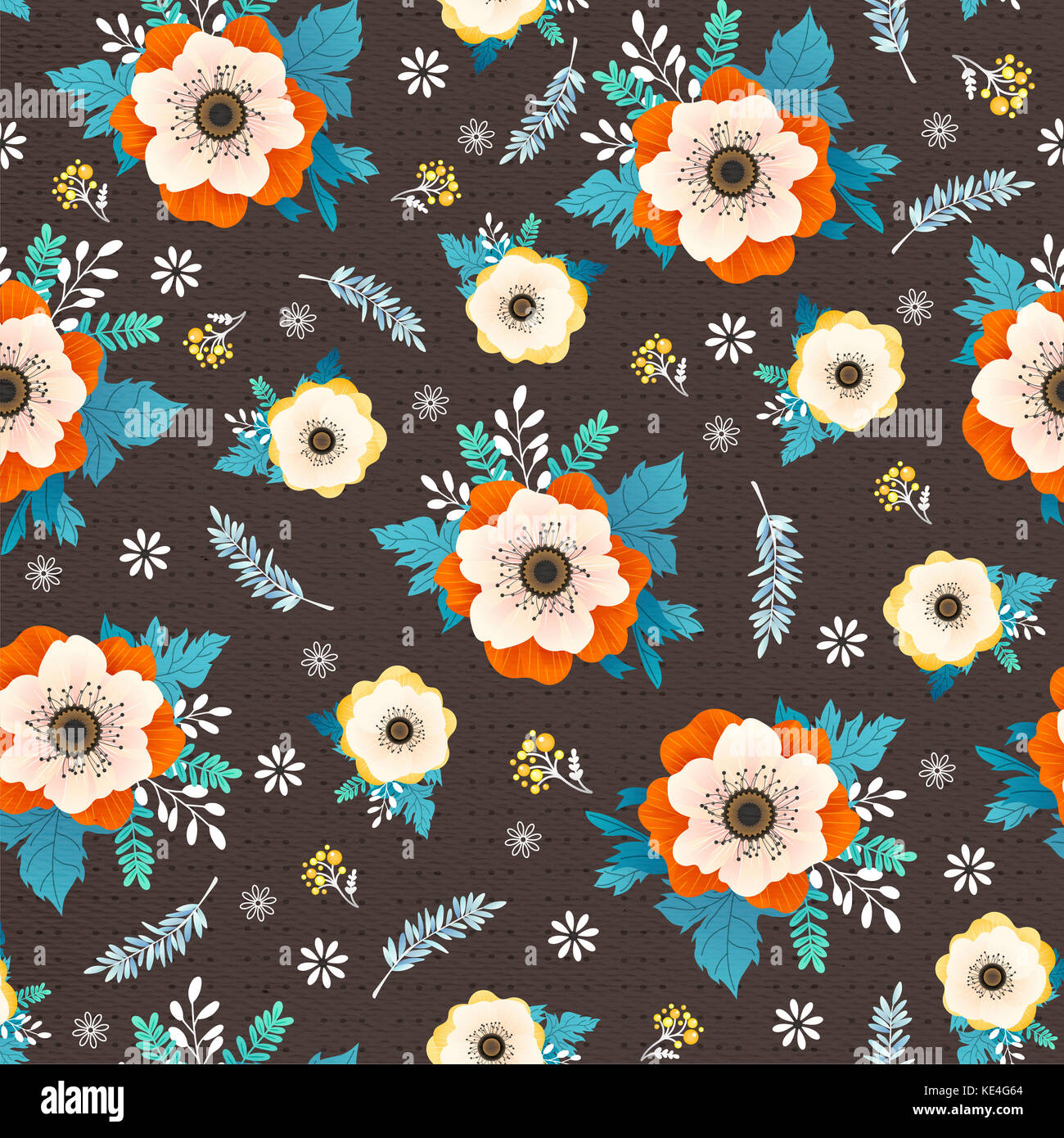 Wallpaper with flower patterns Stock Photo - Alamy