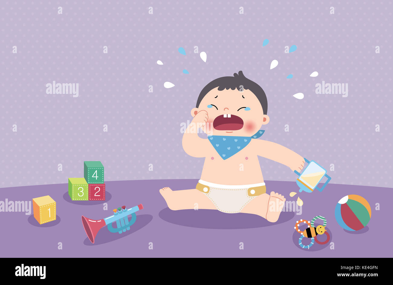 Lifestyle of crying baby Stock Photo - Alamy