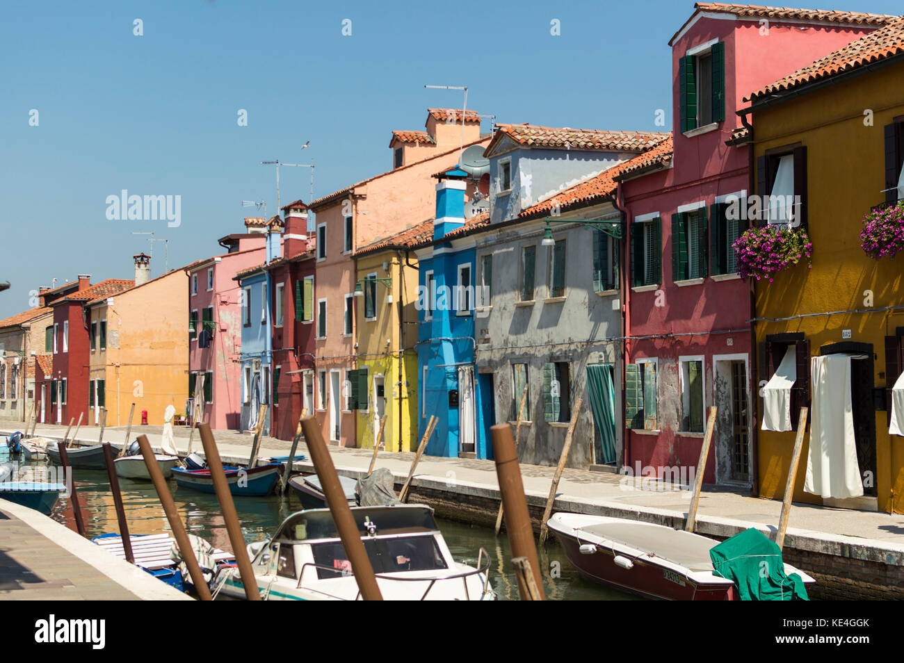 Colorful buildings in Burano Venice Italy Stock Photo - Alamy