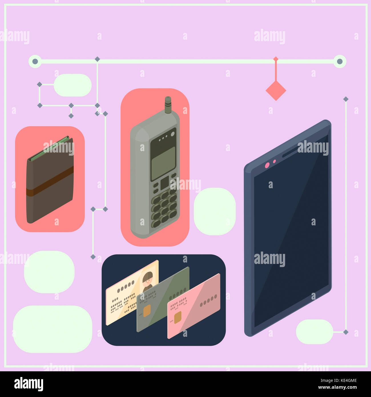 Convenient mobile cards in smart age Stock Photo - Alamy