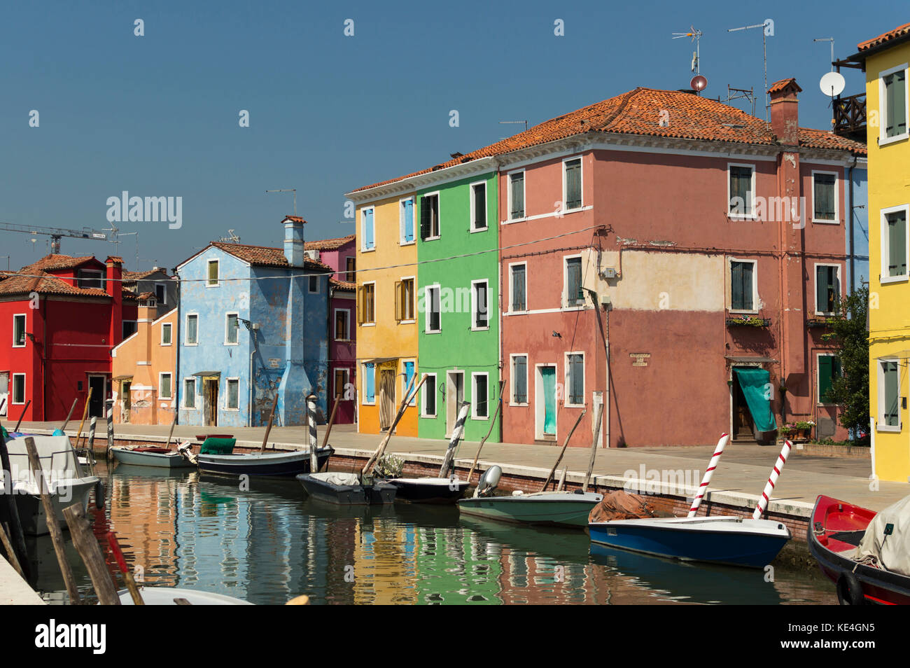 Colorful buildings in Burano Venice Italy Stock Photo - Alamy
