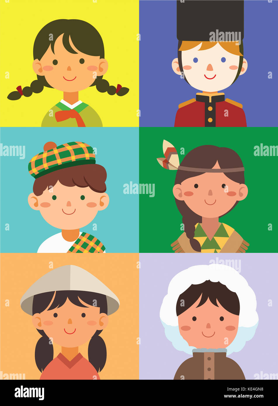 Portraits of smiling multicultural children Stock Photo - Alamy