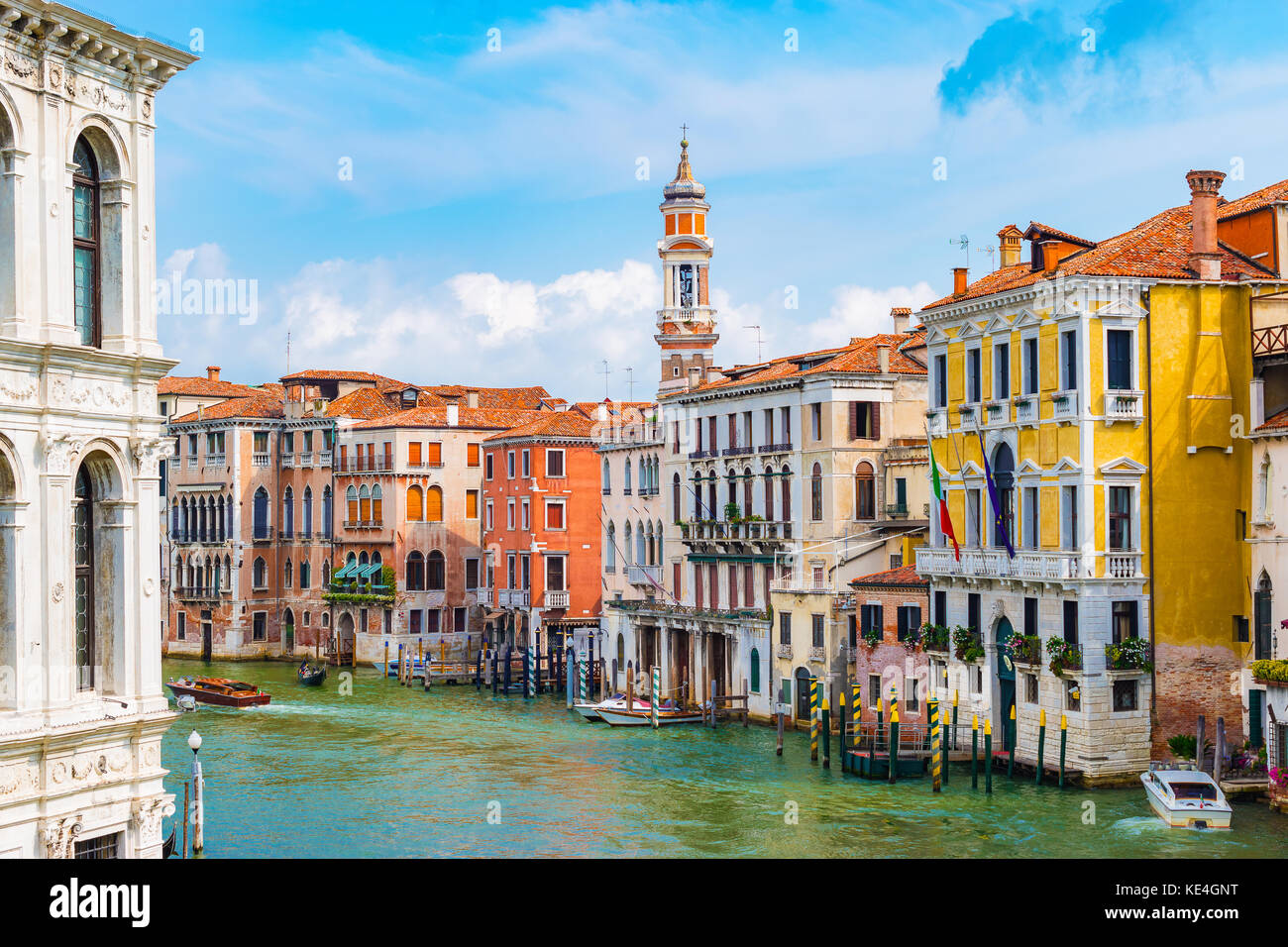 Grand Canal, Venice, Italy. Bright and colorful image Stock Photo - Alamy