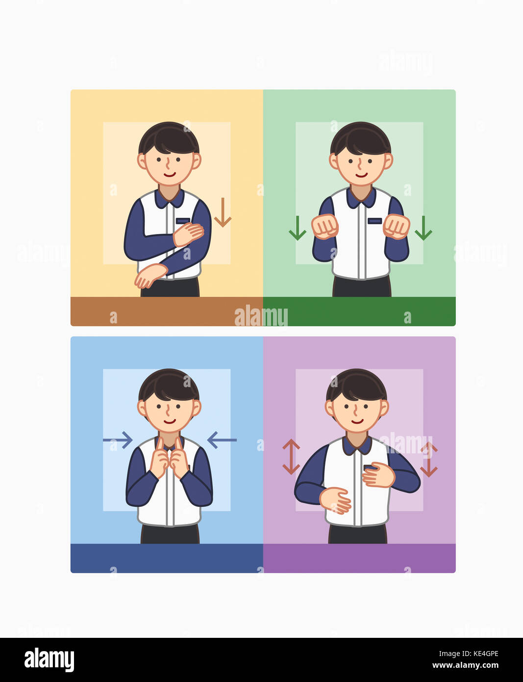 Smiling draf man talking in sign language Stock Photo - Alamy