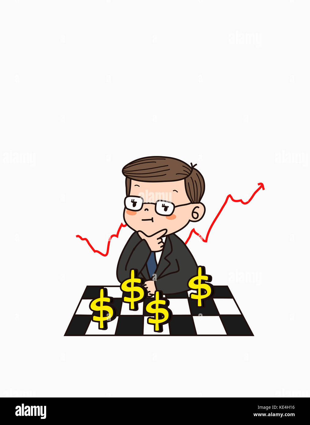 Businessman thinking about investment strategy Stock Photo - Alamy