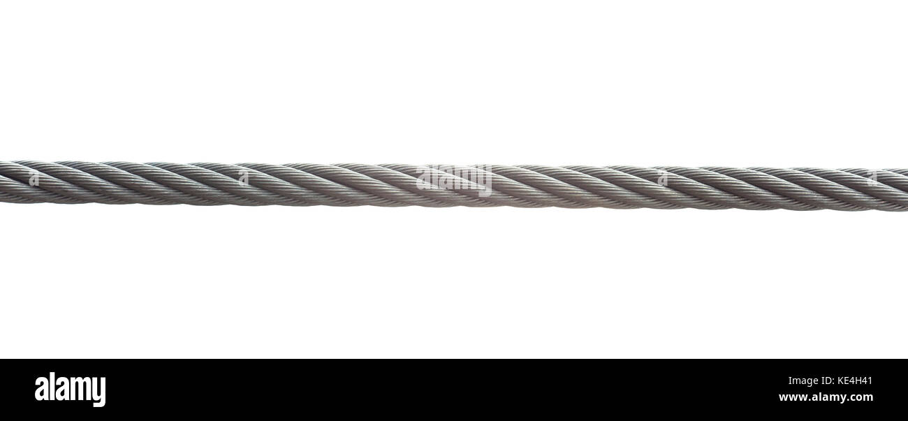 metal rope isolated on white background Stock Photo - Alamy