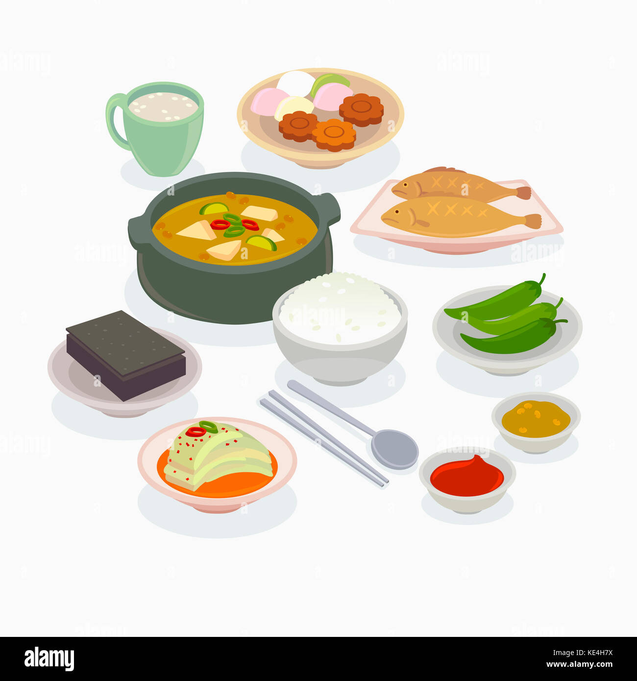Various Korean food Stock Photo - Alamy